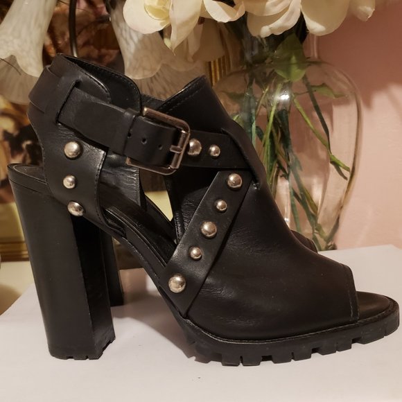 Polo Ralph Lauren | Shoes | Polo Ralph Lauren Black Leather Silver ...